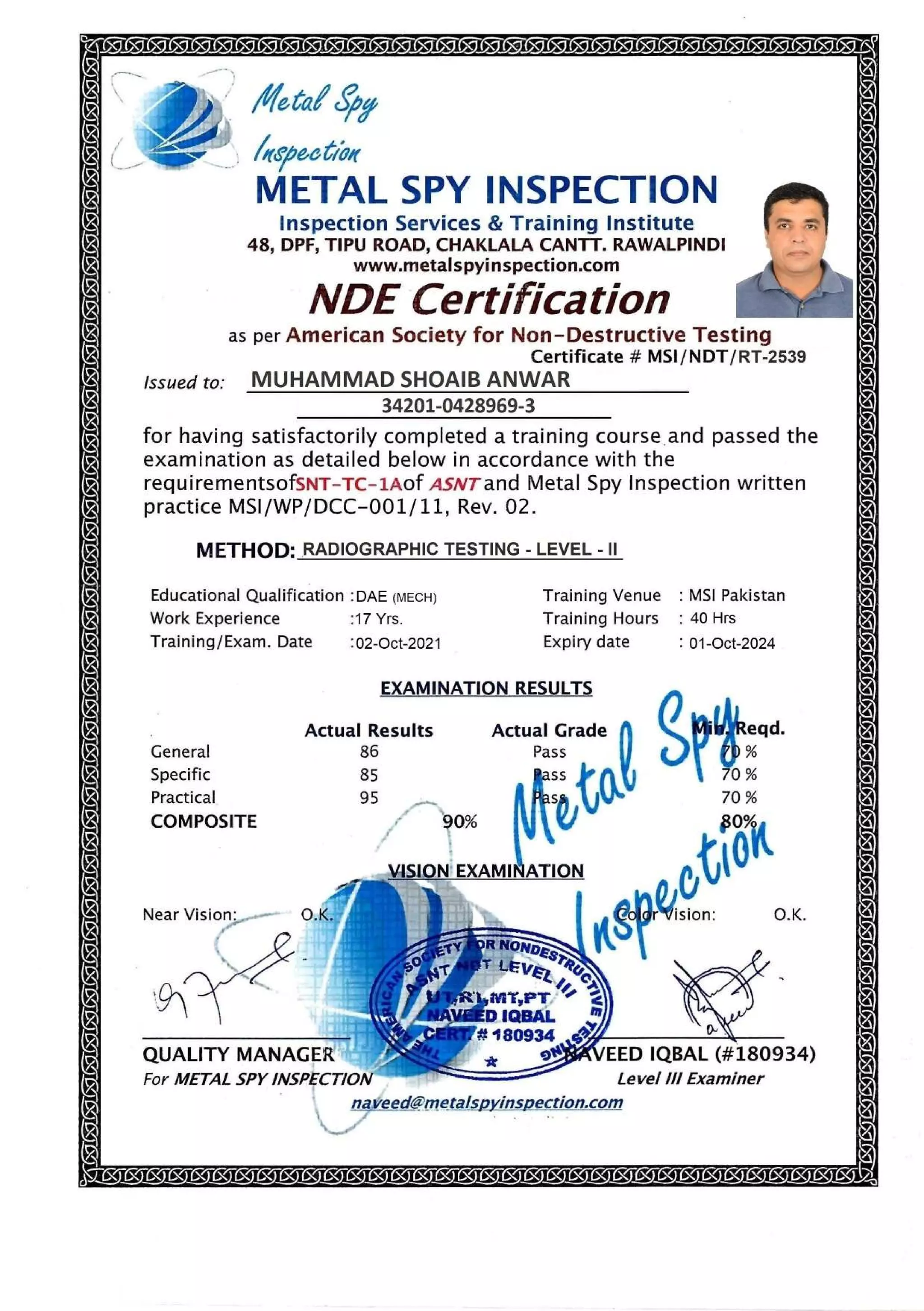 API 653 / QC / TPI Inspector | PDF