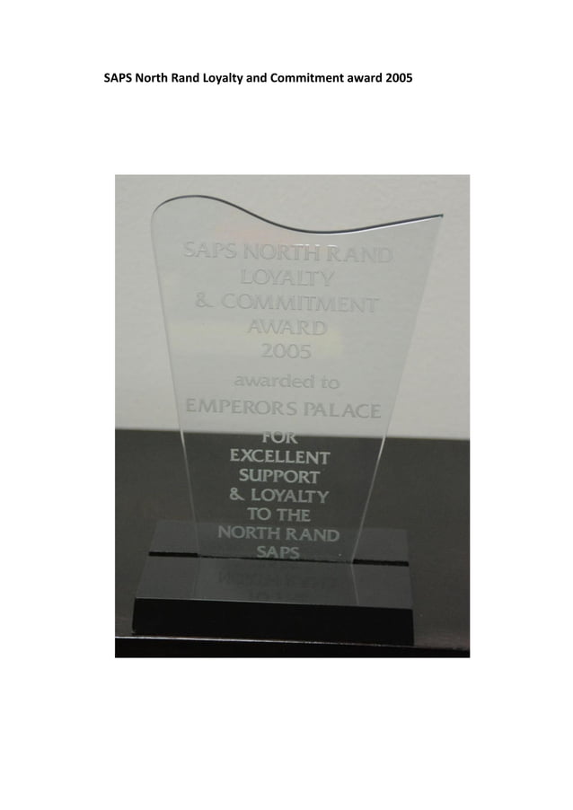 Certificates of appreciation and trophies | PDF