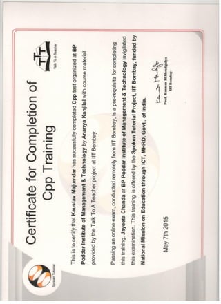 Certificate_Spoken Tutorial_Talk To a Teacher__C++.pdf