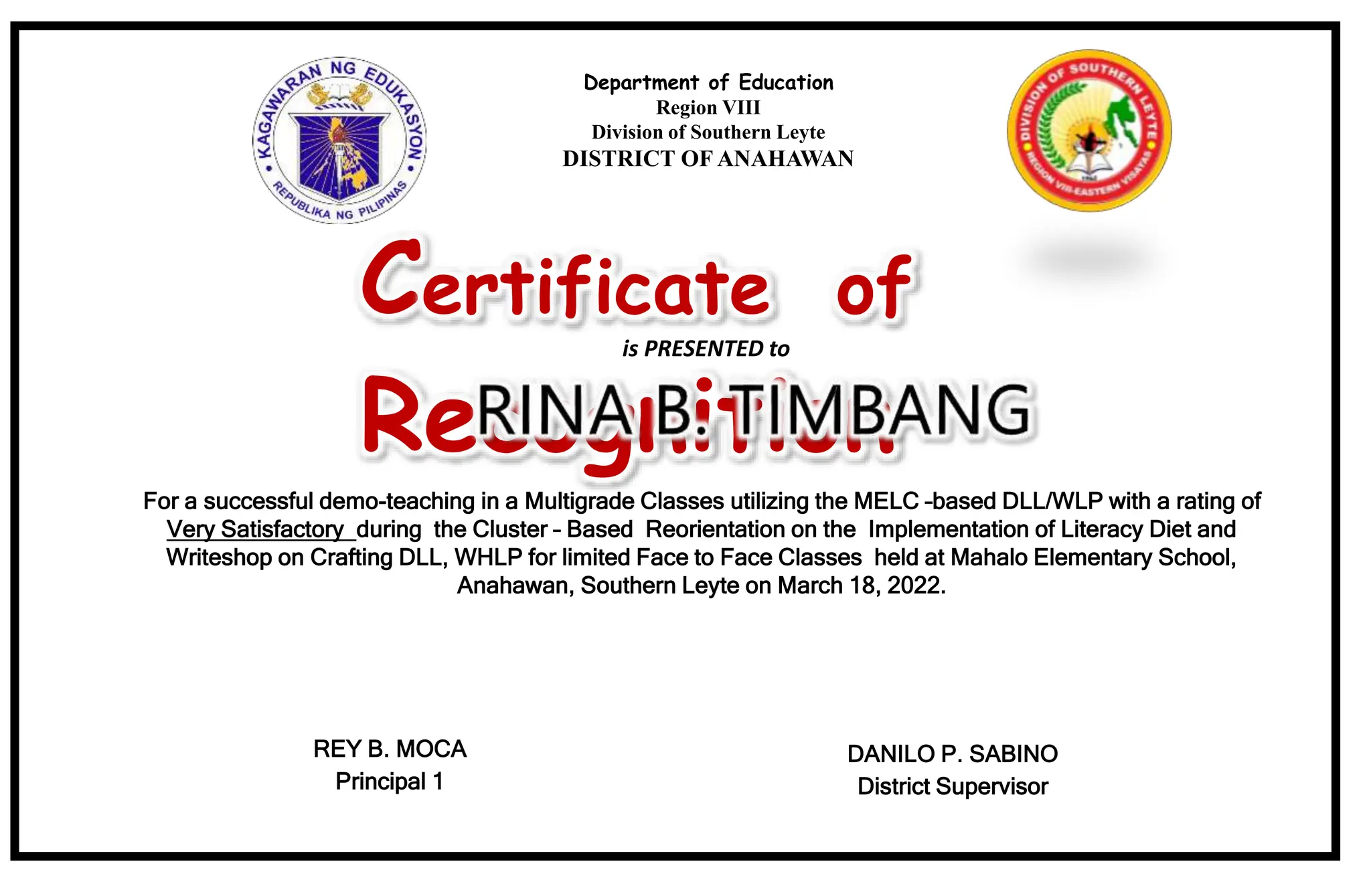 CERTIFICATES OF RECOGNITION FOR NLC.pptx