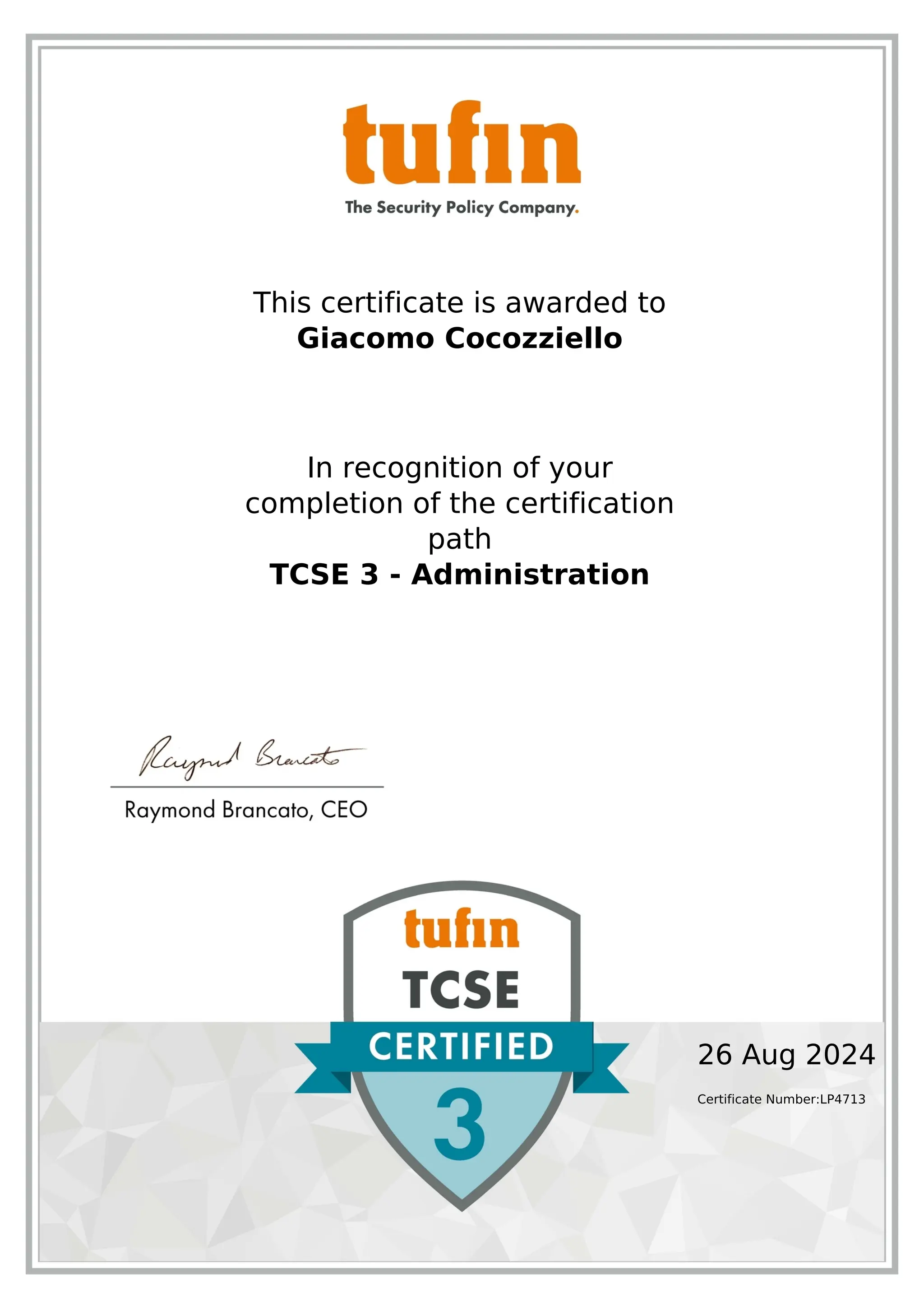 Certification Tufin TCSE 3 - Administration | PDF