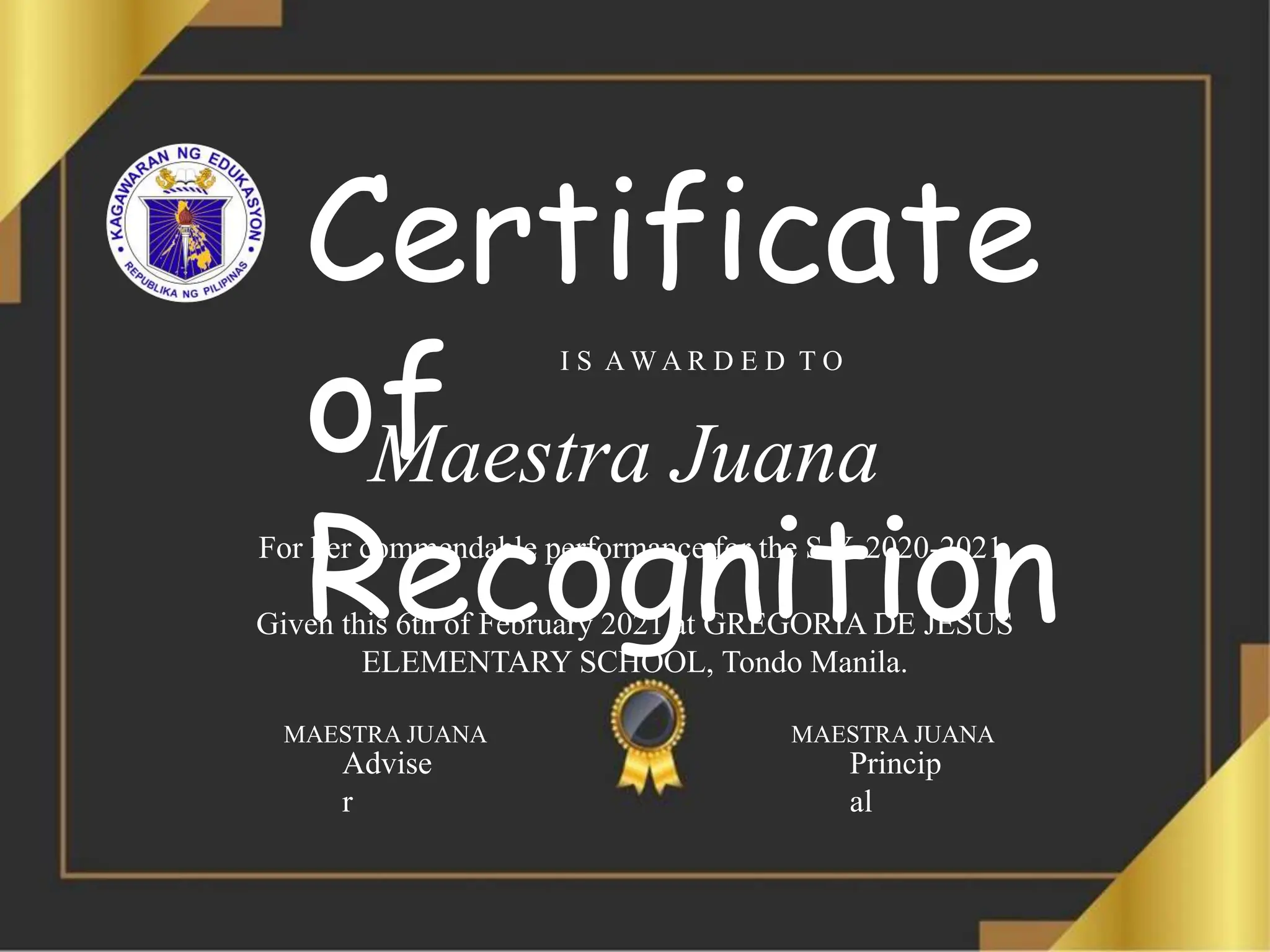 CERTIFICATE TEMPLATES FOR SCHOOL GRADUATION, RECOGNITION | PPTX