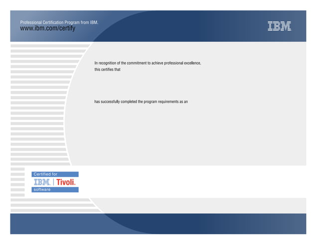 IBM Certified Deployment Professional | PPT