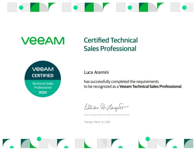Veeam Certified Technical Sales Professional | PPT
