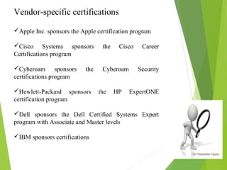 Certifications in IT fields | PPT | Computer Networking | Computing