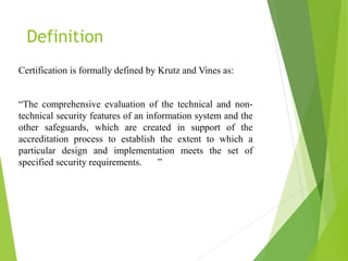 Certifications in IT fields | PPT | Computer Networking | Computing