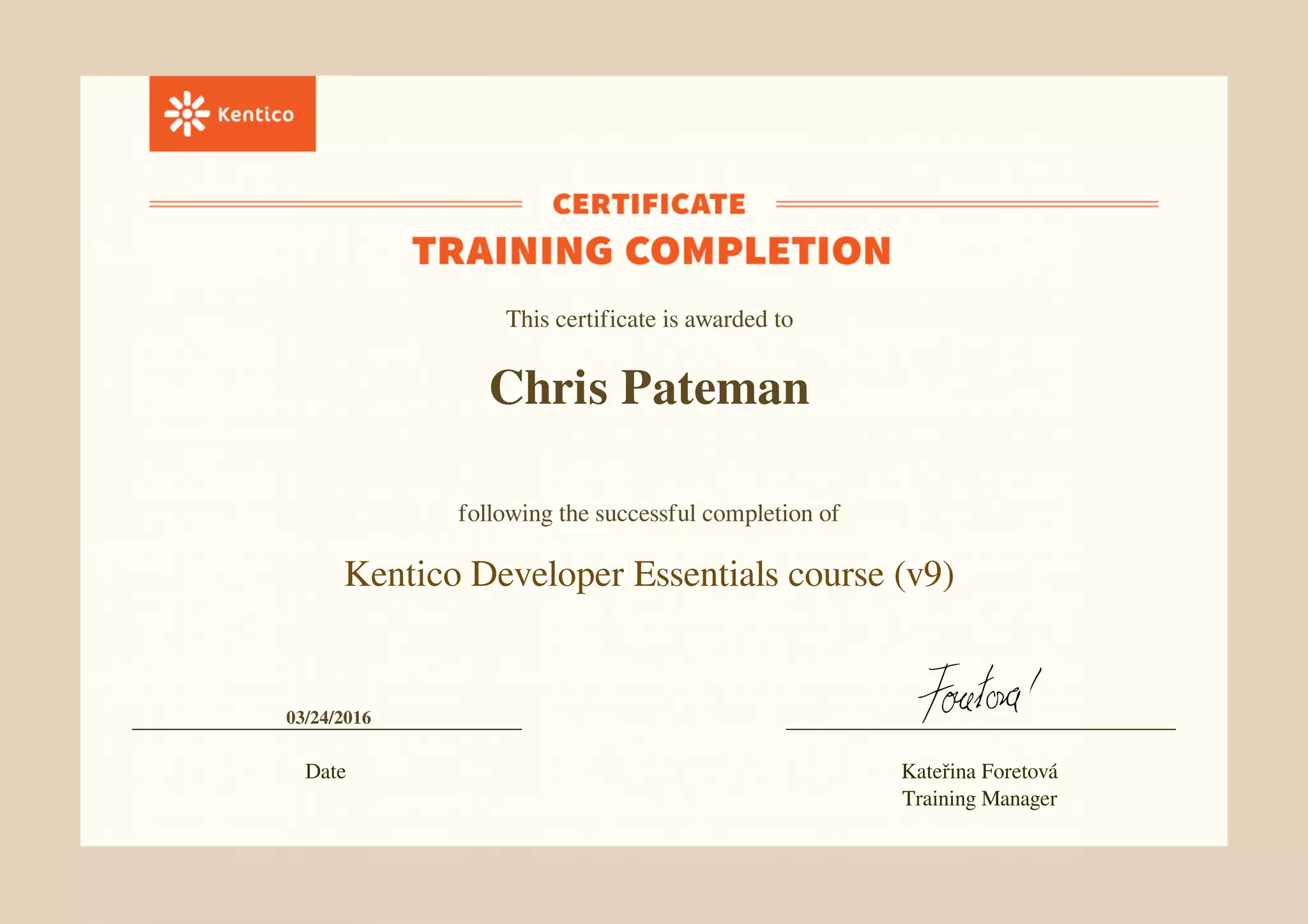 Certification developer-essentials-2-v9-chris.pateman | PPT