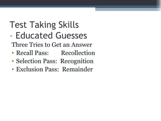 Certification Exam Test Taking Skills | PPT