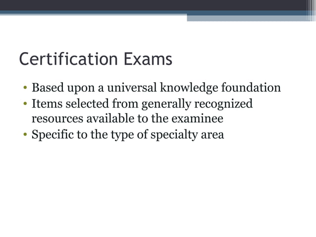 Certification Exam Test Taking Skills | PPT