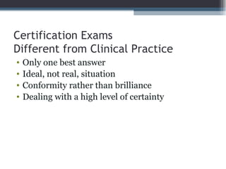 Certification Exam Test Taking Skills | PPT