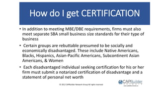 Certification for small business | PPTX