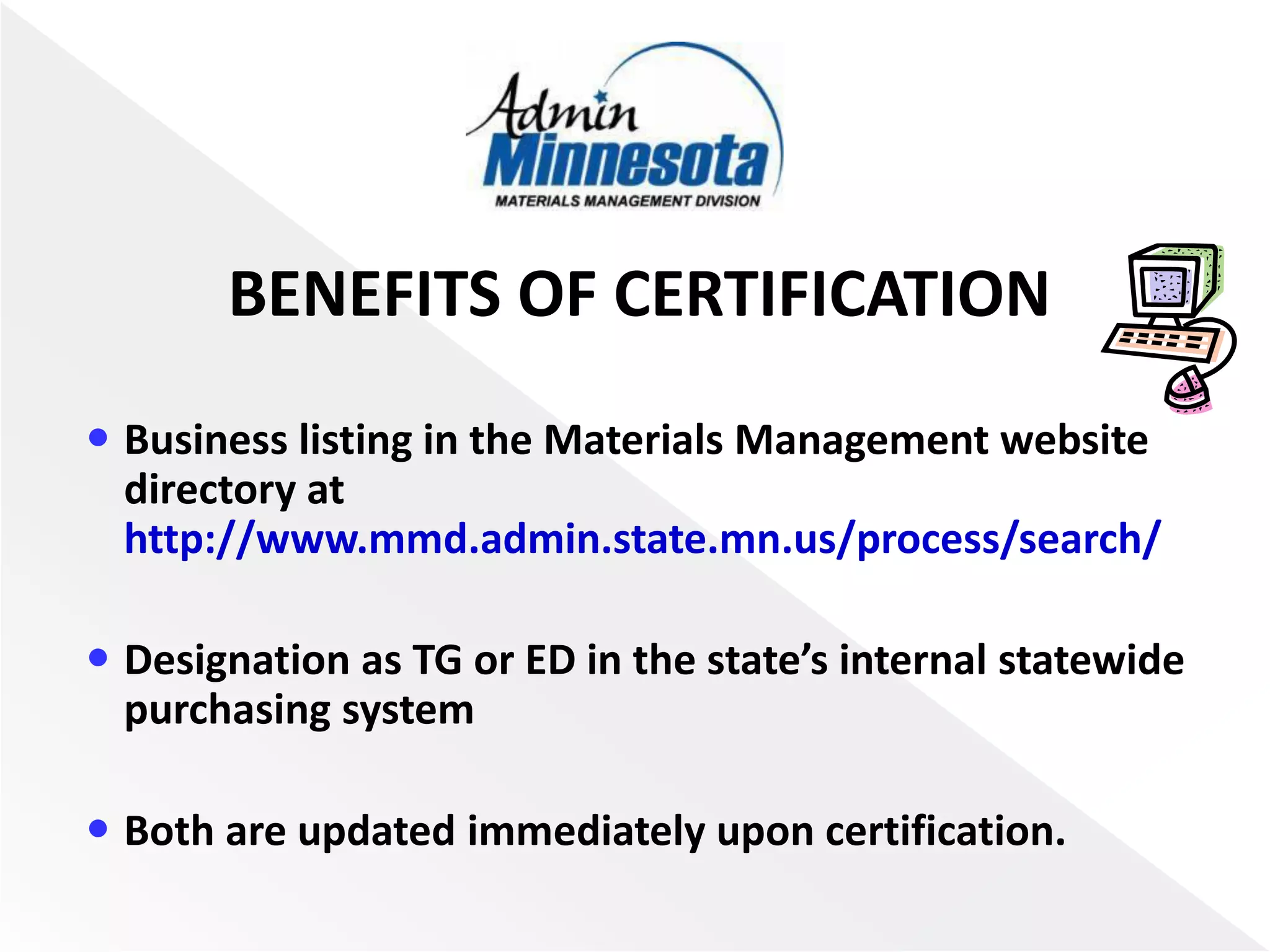 Certification powerpoint-sadboc | PDF | Small and Medium-sized Business ...