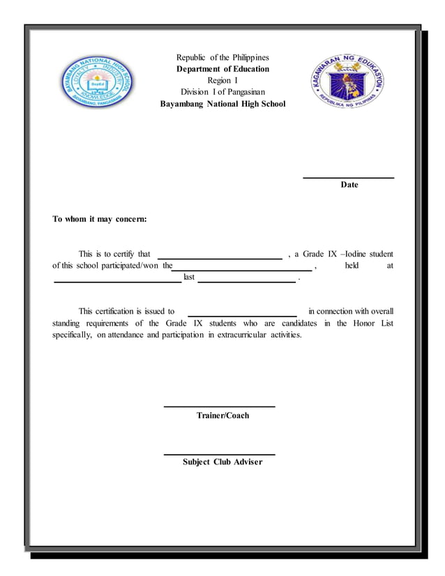 Certification template | PDF