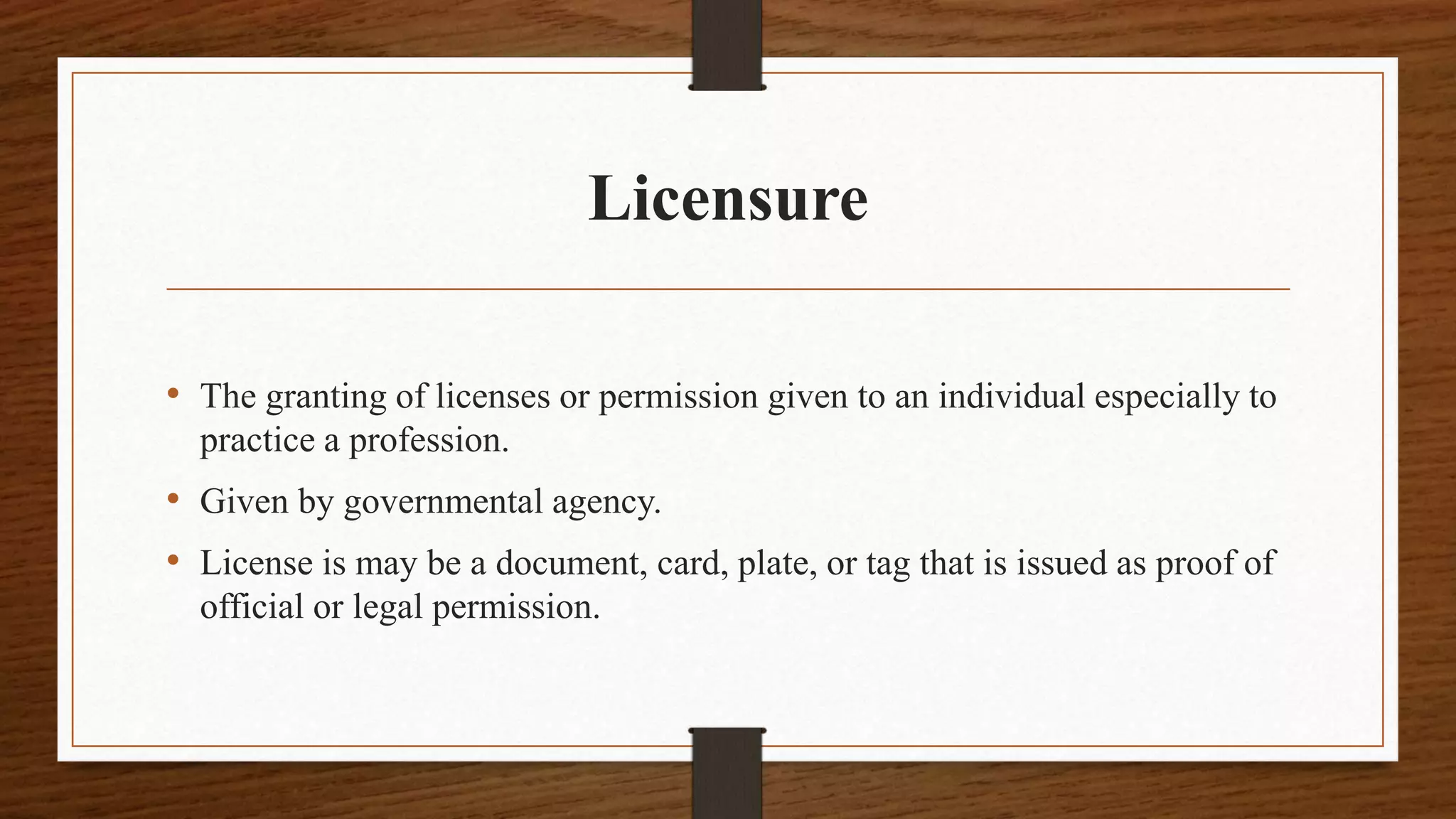 Certification accreditation and licensure (1) | PPTX