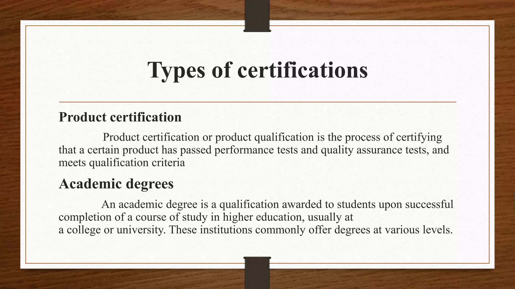Certification accreditation and licensure (1) | PPTX