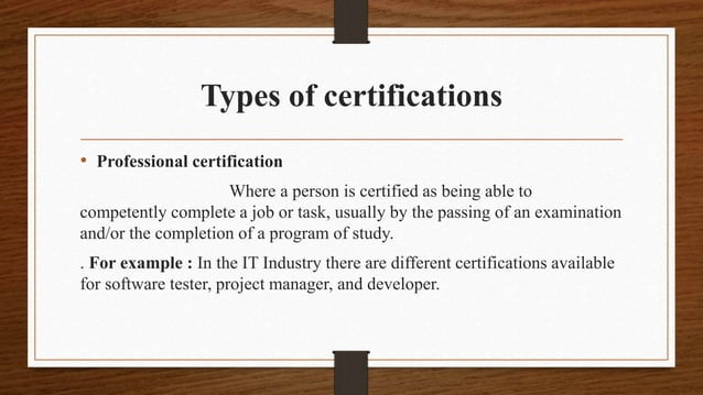 Certification accreditation and licensure (1) | PPTX | Careers