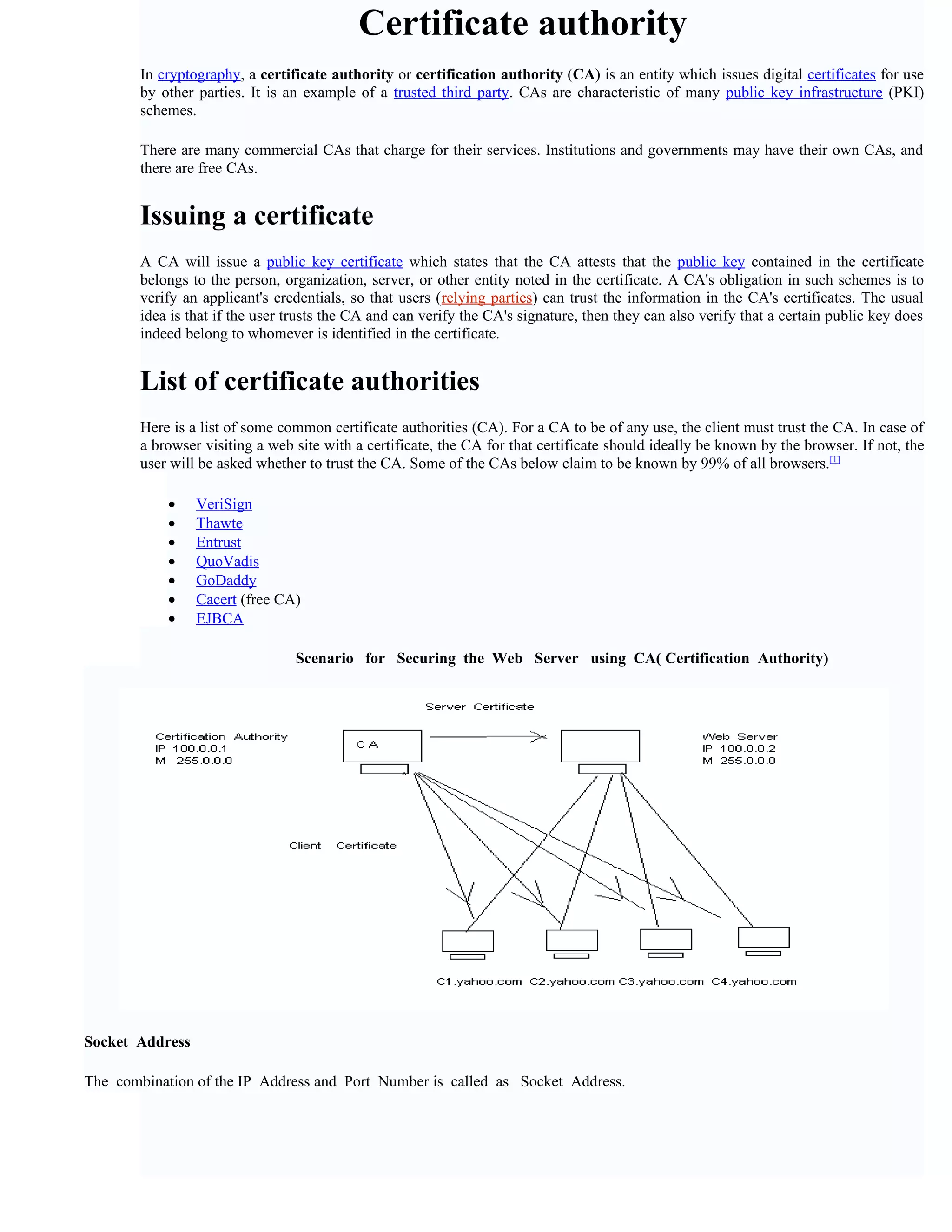 Certification authority | DOC