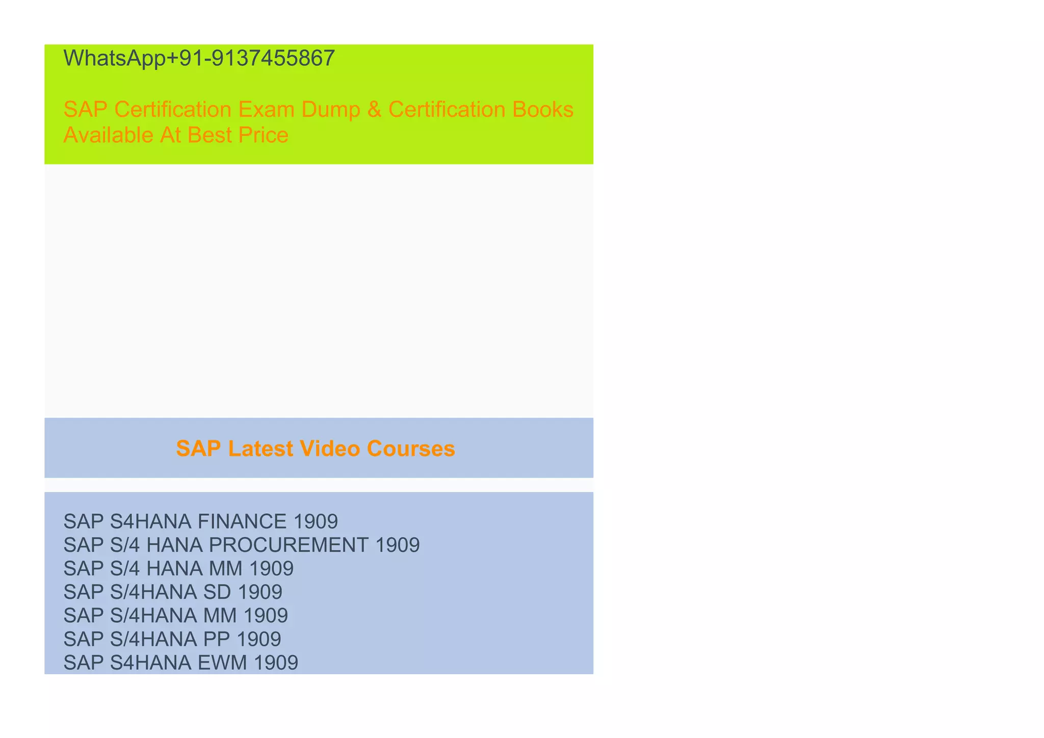 SAP Certification books and exam dump | PDF
