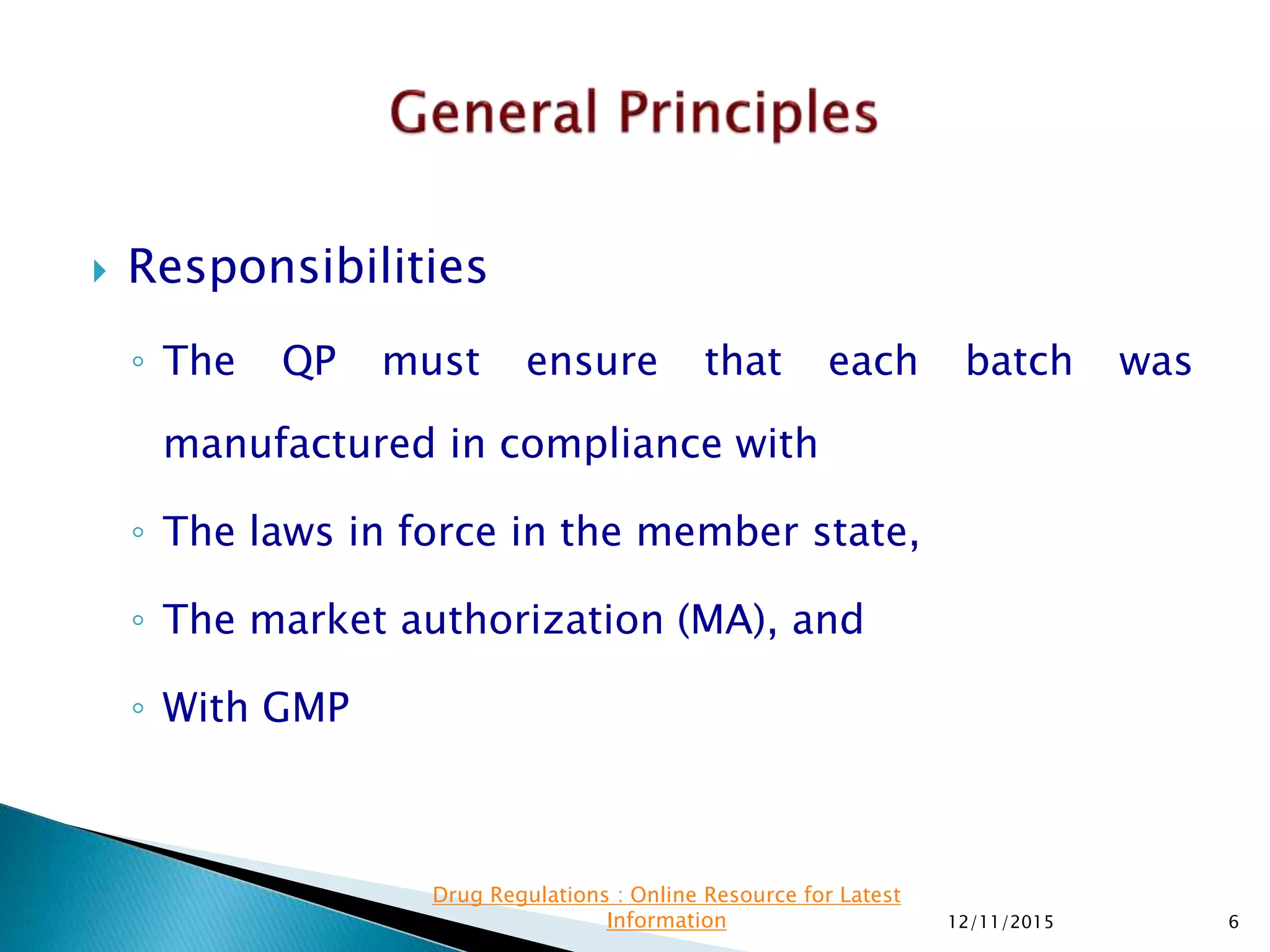 Presentation on EU GMP Annex 16 - Certification by QP | PPTX