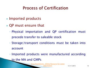 Presentation on EU GMP Annex 16 - Certification by QP | PPTX