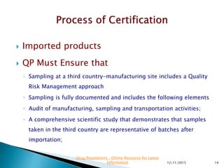 Presentation on EU GMP Annex 16 - Certification by QP | PPTX