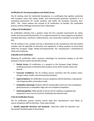 ce mark certification-ce mark certification | PPT