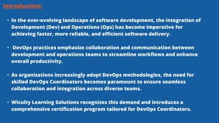 Certification for DevOps Coordinators Facilitating Seamless Team Collaboration.pptx