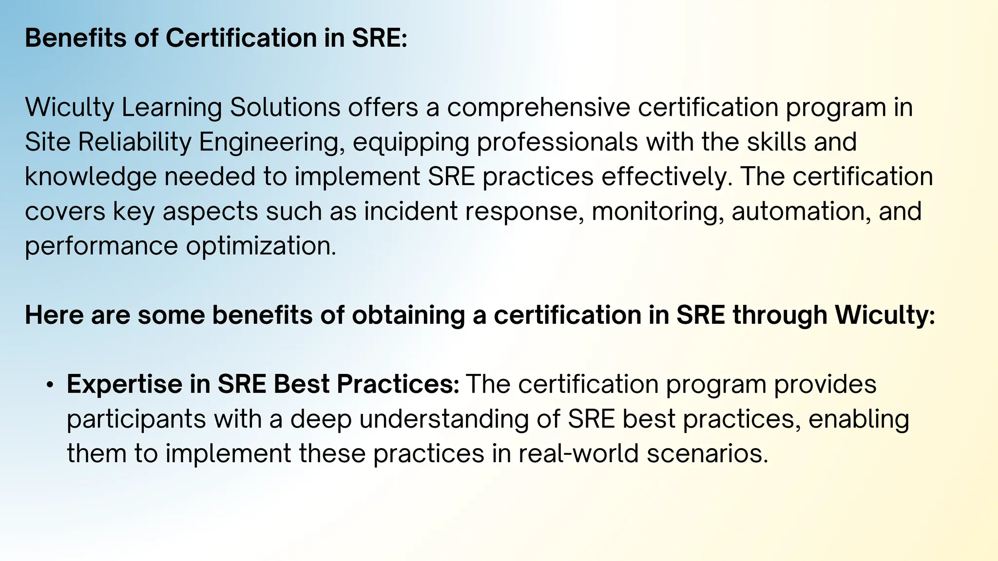 Certification in Site Reliability Engineering (SRE) Applying DevOps Principles to Operations.pptx