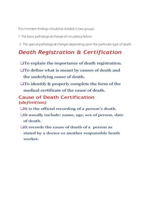 Certification of death | DOCX