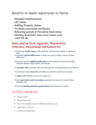 Certification of death | DOCX