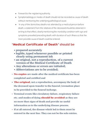 Certification of death | DOCX