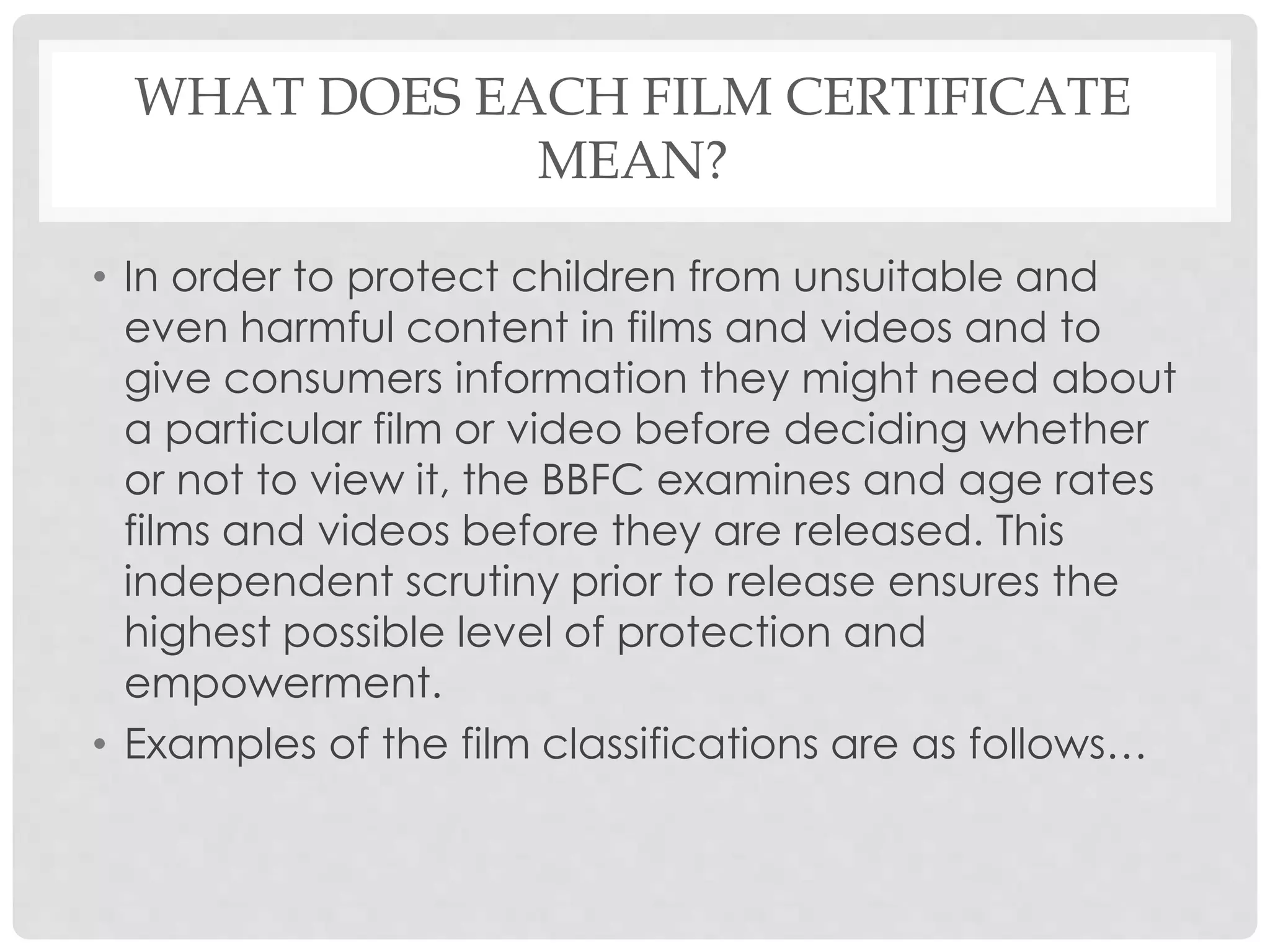 Certification of films | PPTX