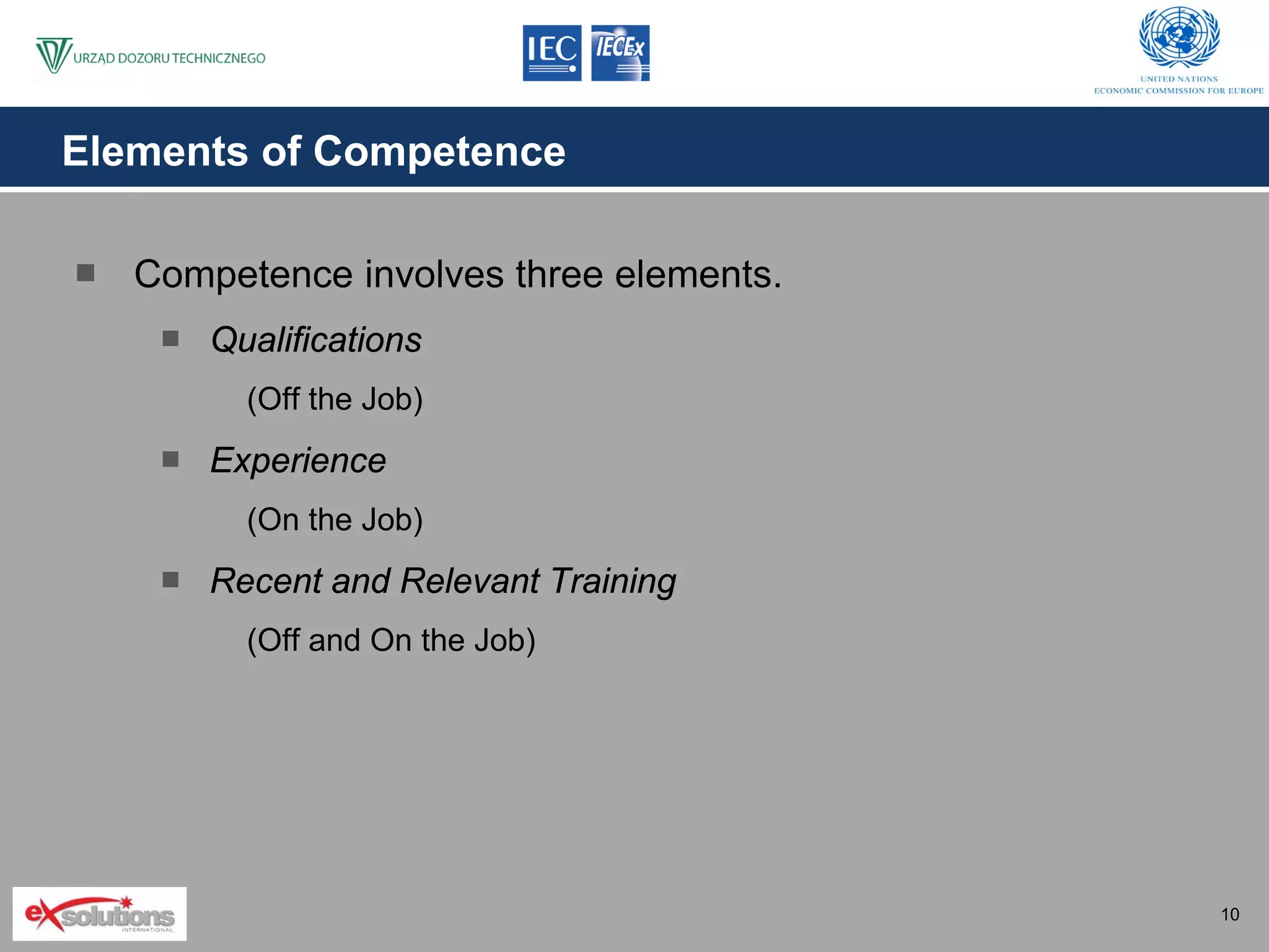 Certification of Personnel Competence (CoPC). IECEx | PDF