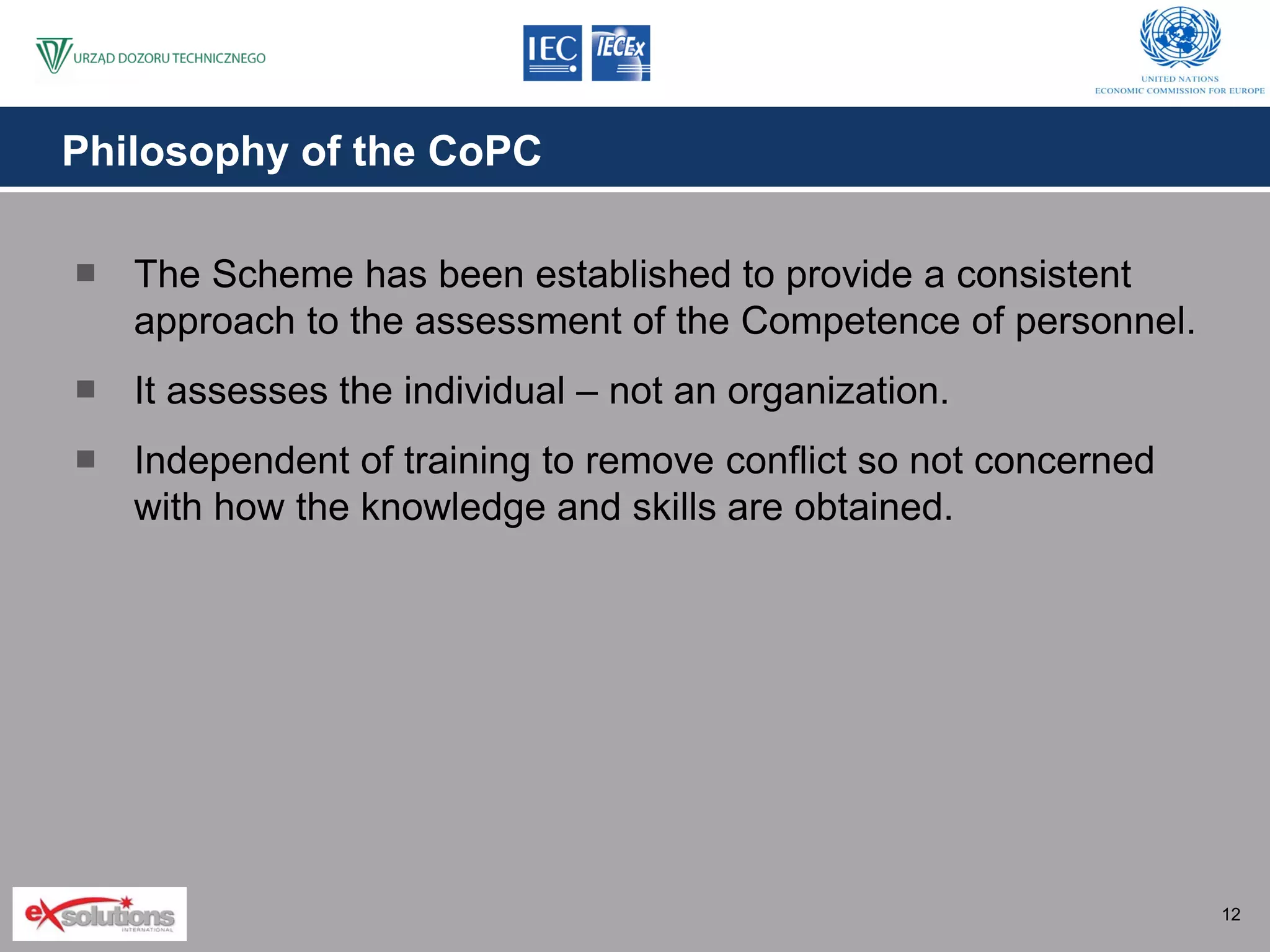 Certification of Personnel Competence (CoPC). IECEx | PDF