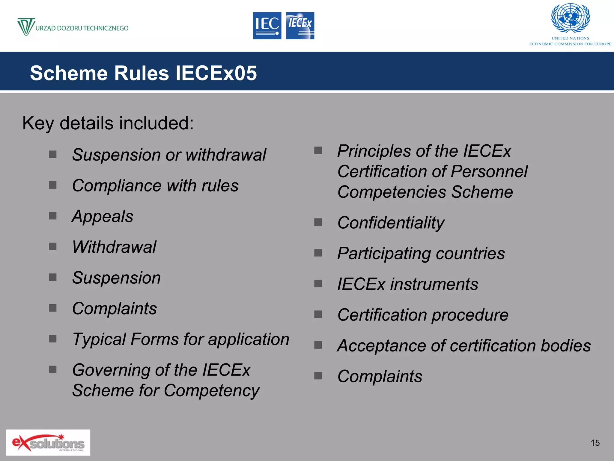 Certification of Personnel Competence (CoPC). IECEx | PDF