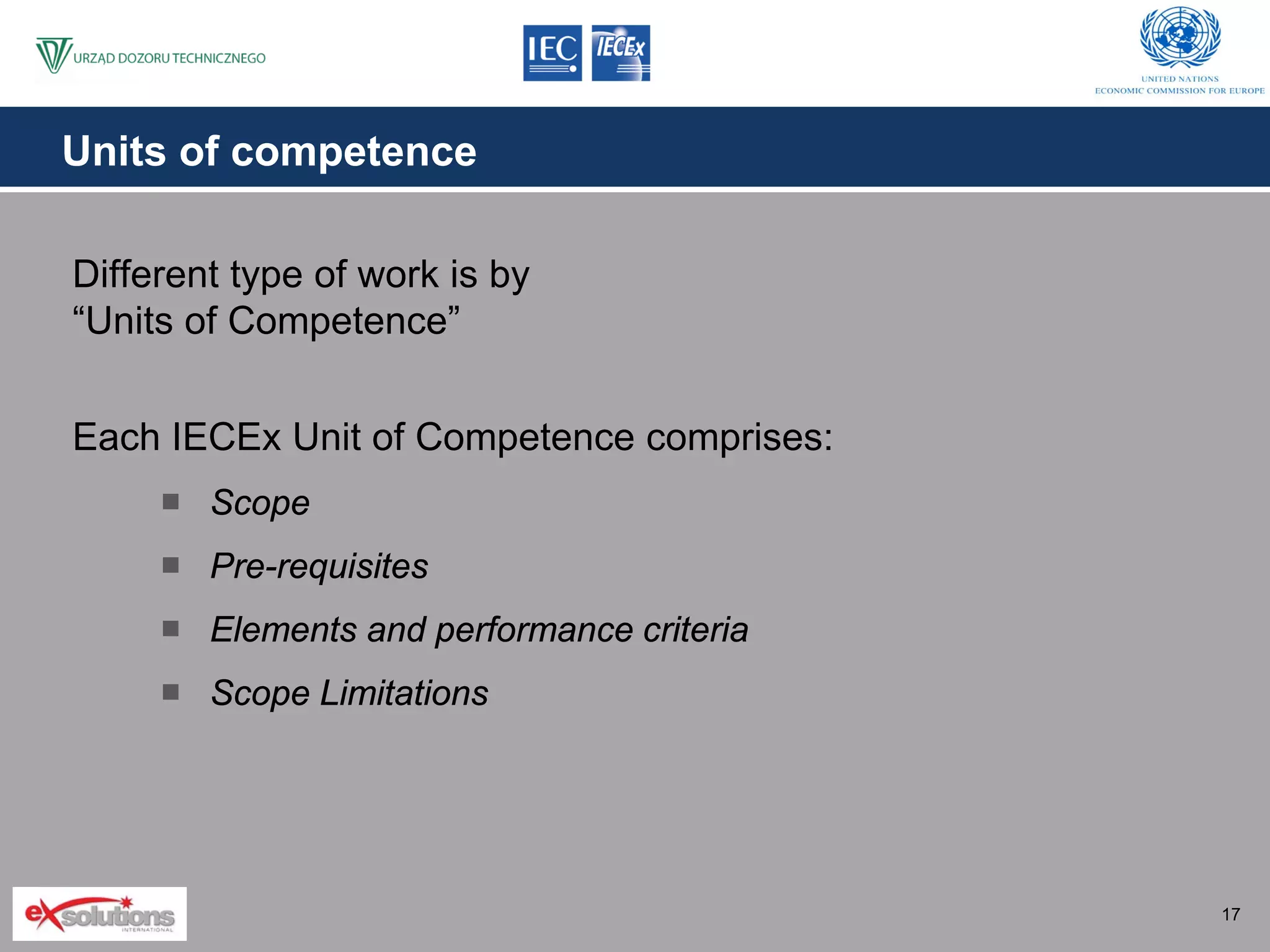 Certification of Personnel Competence (CoPC). IECEx | PDF