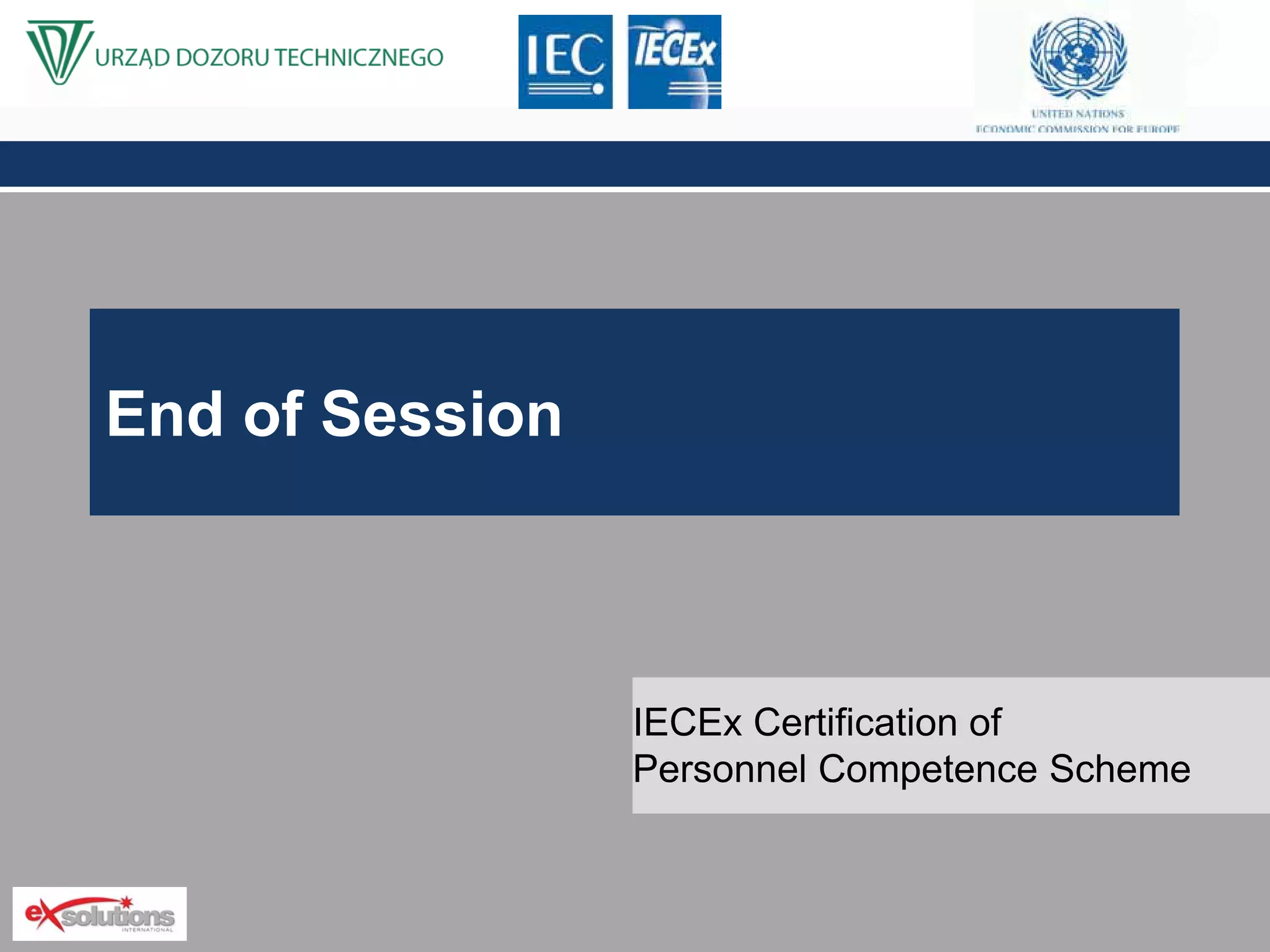 Certification of Personnel Competence (CoPC). IECEx | PDF