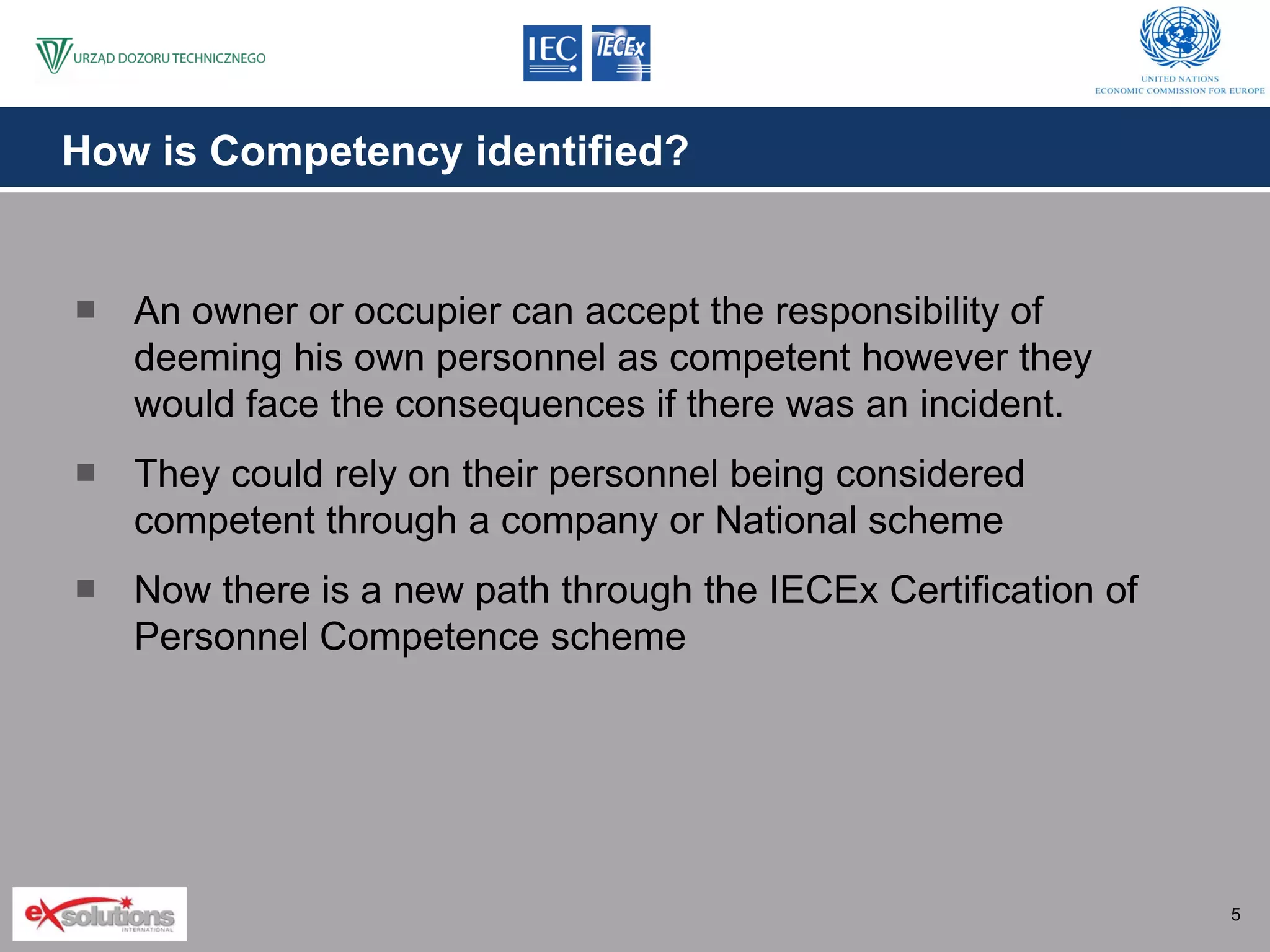 Certification of Personnel Competence (CoPC). IECEx | PDF