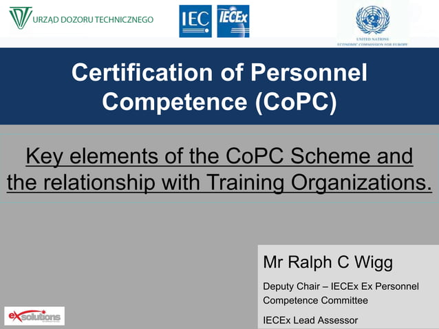 Certification of Personnel Competence (CoPC). IECEx | PDF