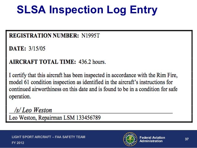 Operation and Maintenance of Light Sport Aircraft