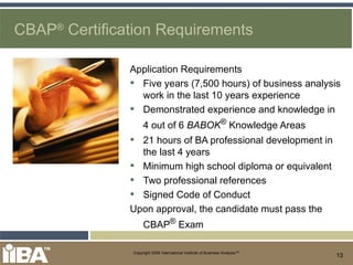 CBAP Presentation | PPT