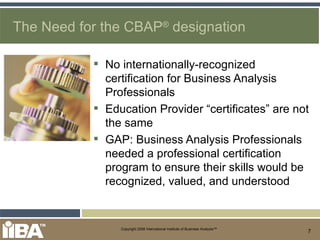 CBAP Presentation | PPT