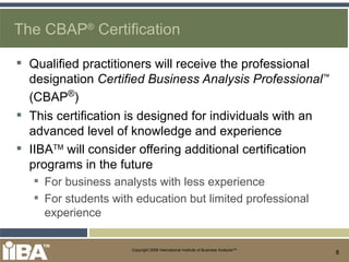 CBAP Presentation | PPT