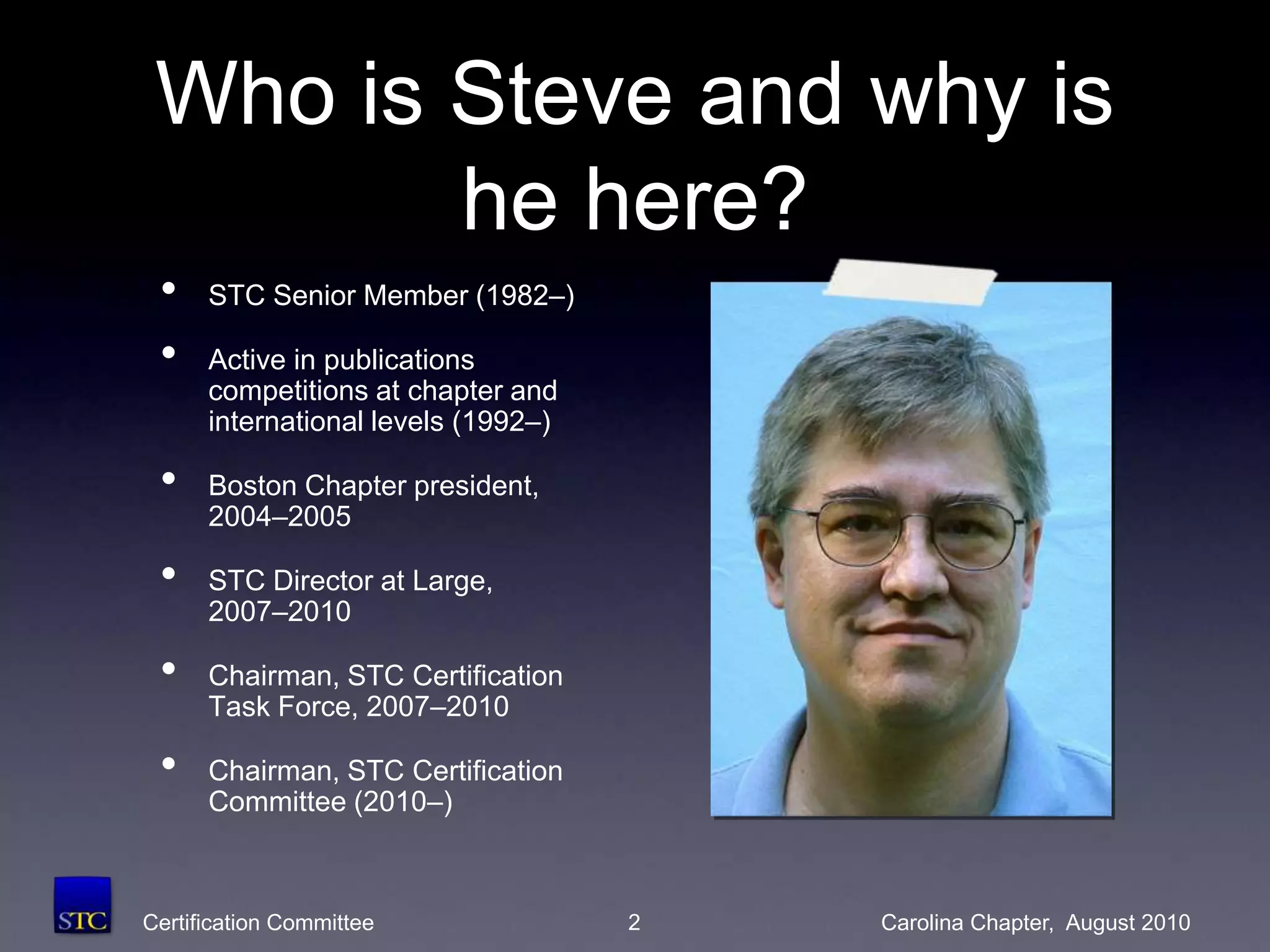 STC Certification Presentation | PPSX