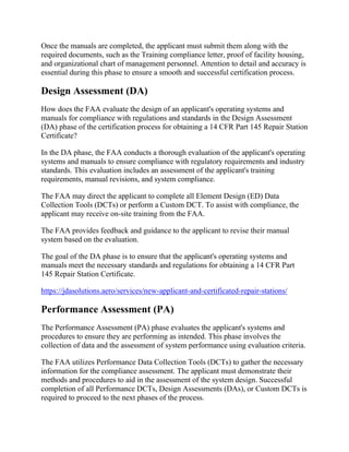 Certification Process for Obtaining a 14 CFR Part 145 Repair Station ...