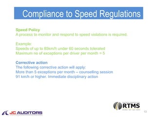 Transport: RTMS Certification Requirements | PDF