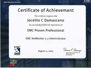 EMC-PROVEN PROFESSIONAL-NETWORK LEGATO 7.X | PPTX