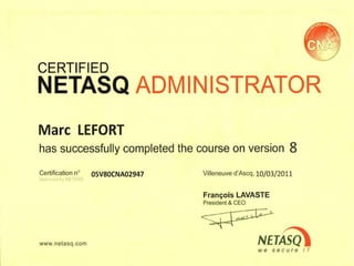 Certifications 2011 | PPSX