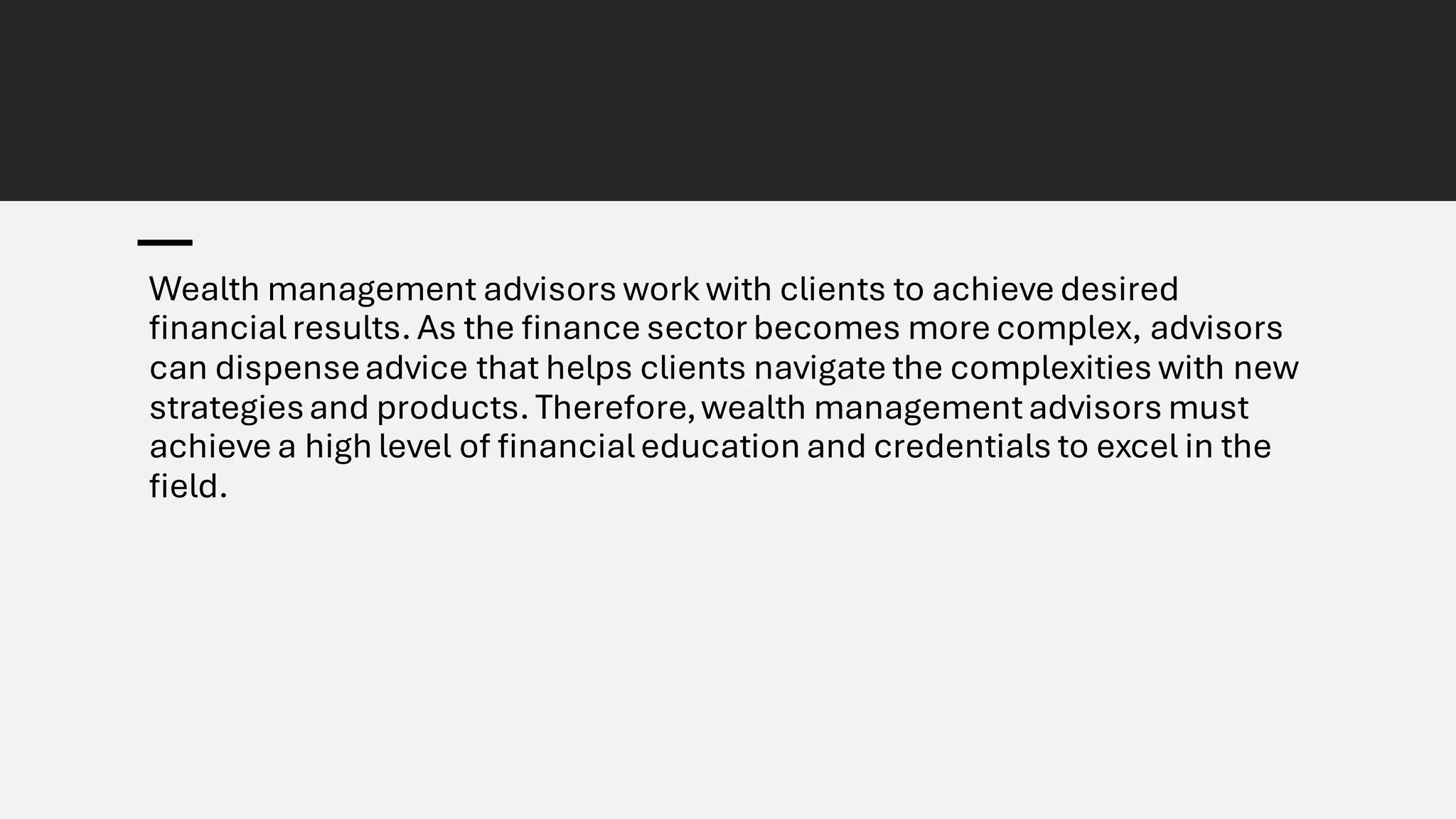 Certifications and Continuing Education for Wealth Management Advisors | PDF