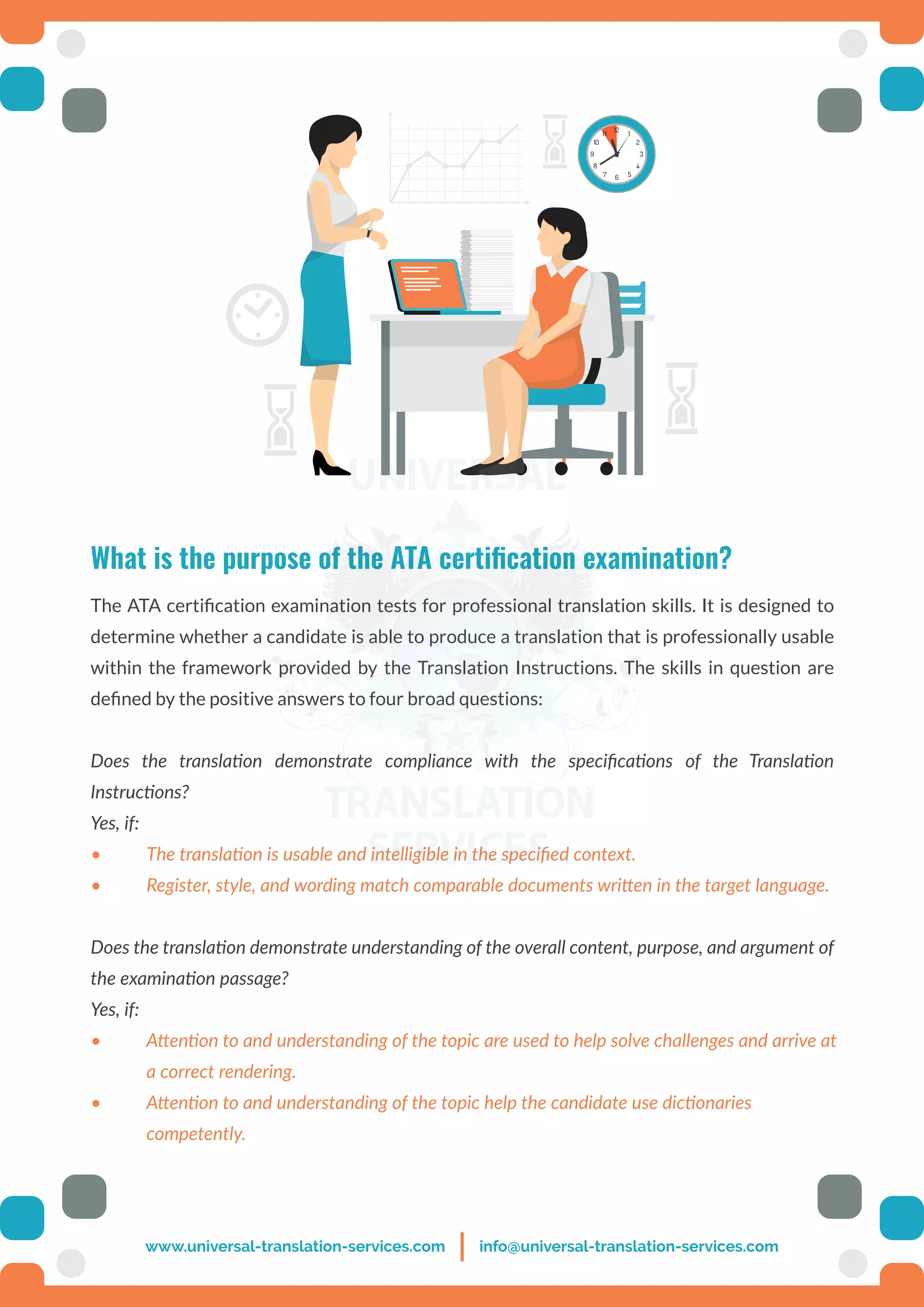 ATA Certifications examination overview | PDF